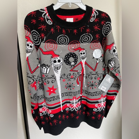 Disney | Sweaters | Jack Skellington Lightup Holiday Sweater For Adults ...